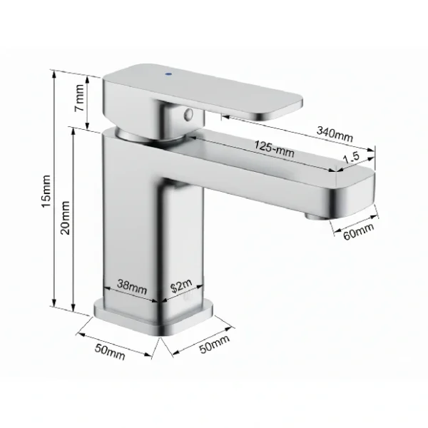 Lanza Mono Basin Mixer - Tops and taps